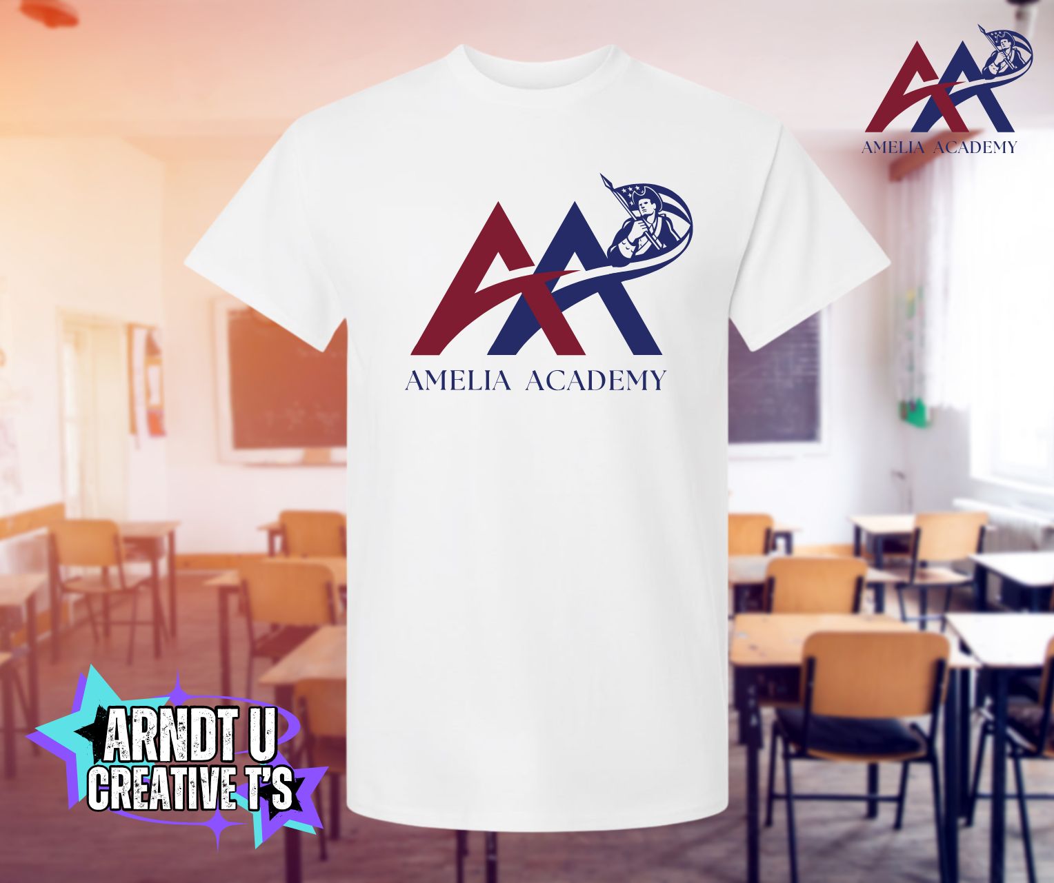 Amelia Academy Front Logo – Arndt U Creative T's & More